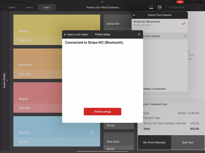 Connecting M2 Stripe Reader to Tommy PoS App – Tommy Car Wash Systems