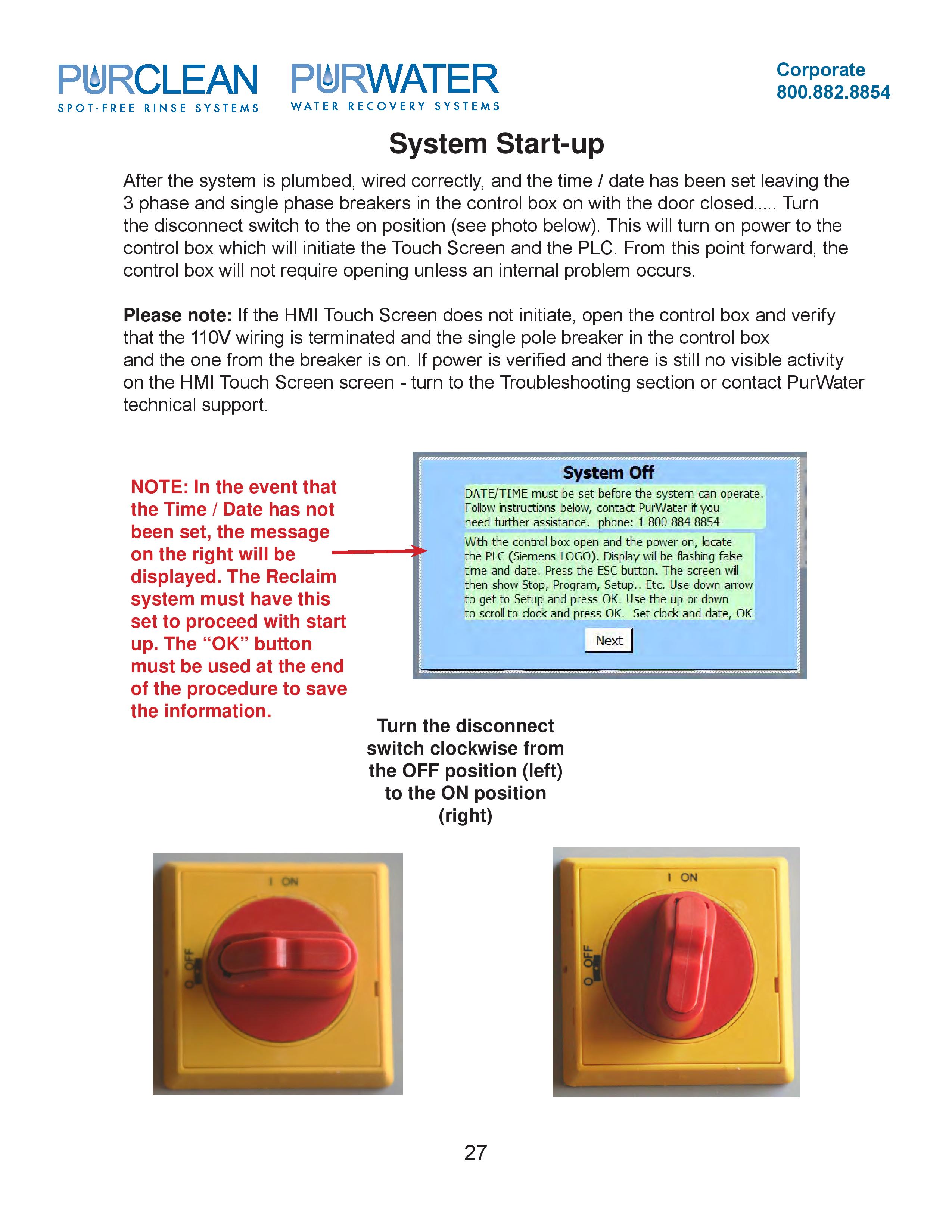 Operator Manual: Purclean Reclaim Gen 3 – Tommy Car Wash Systems
