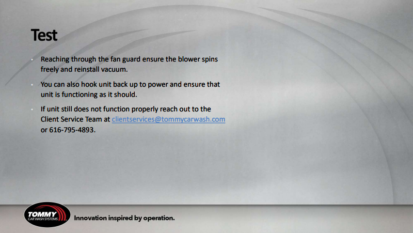 Vacuum Motor Cleaning and Maintenance – Tommy Car Wash Systems