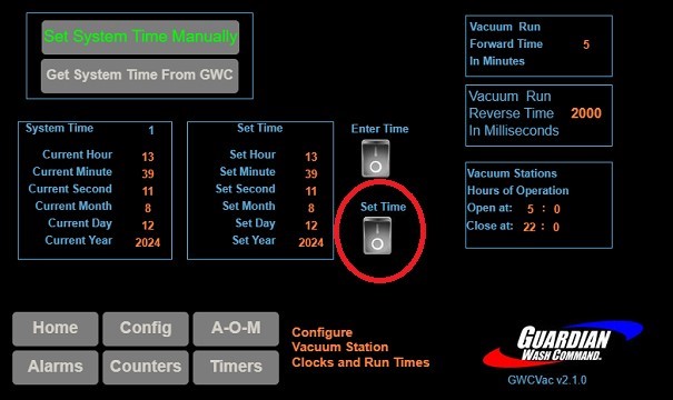 Work Instruction - How to Change the Time in the Vacuum PLC HMI – Tommy Car Wash Systems